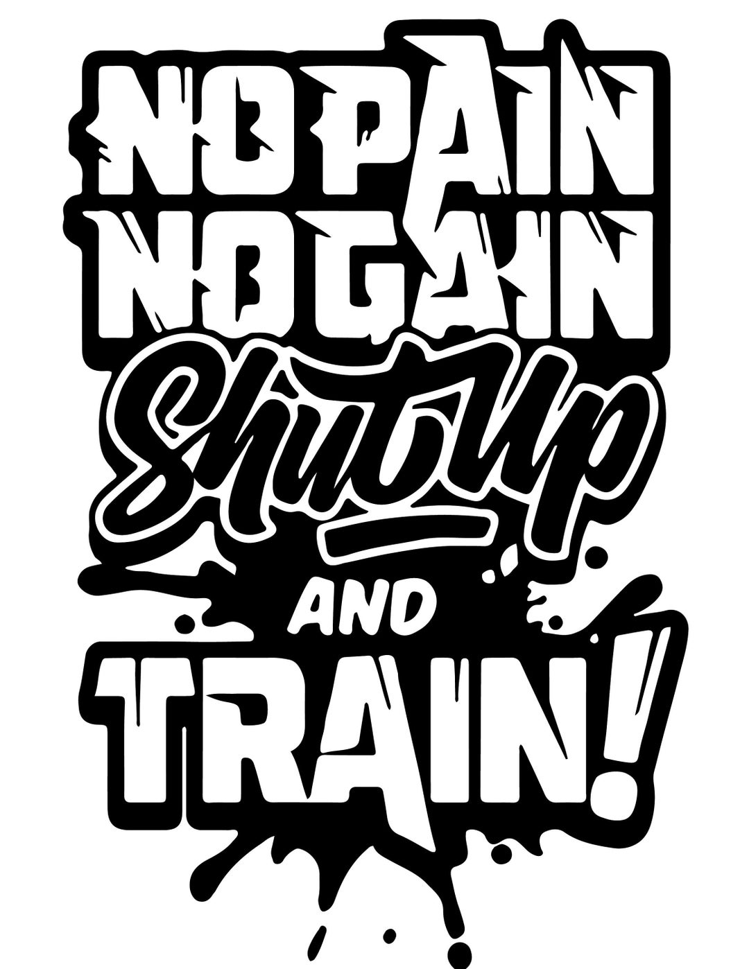 No Pain No Gain Svg Vector Png Pdf Psd Jpeg Cricut Silhouette Gym Lover Motivation Gym Svg ...