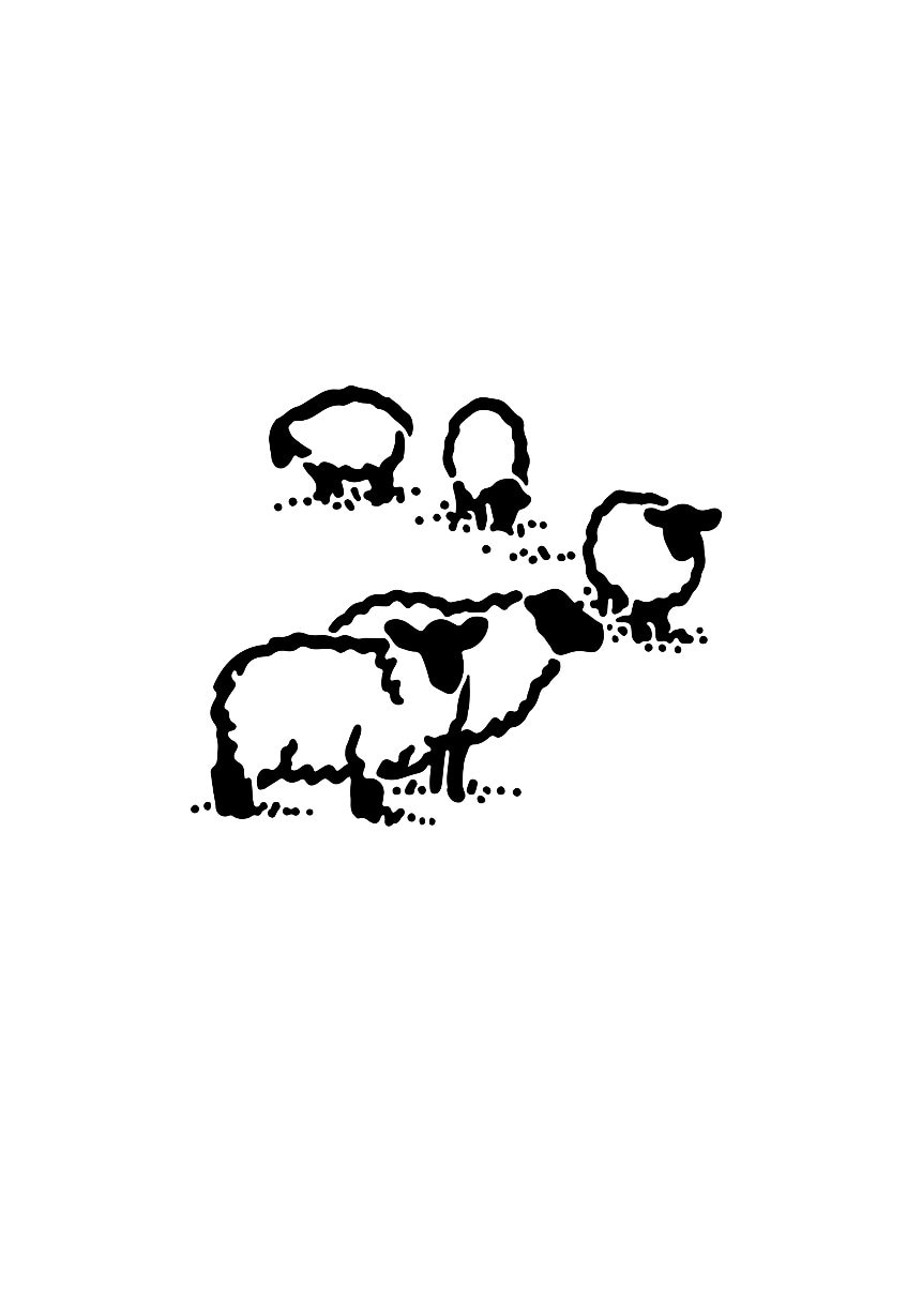 Grazing Sheep Svg Vector PNG PDF Psd Jpeg Cricut Sheep Silhouette ...