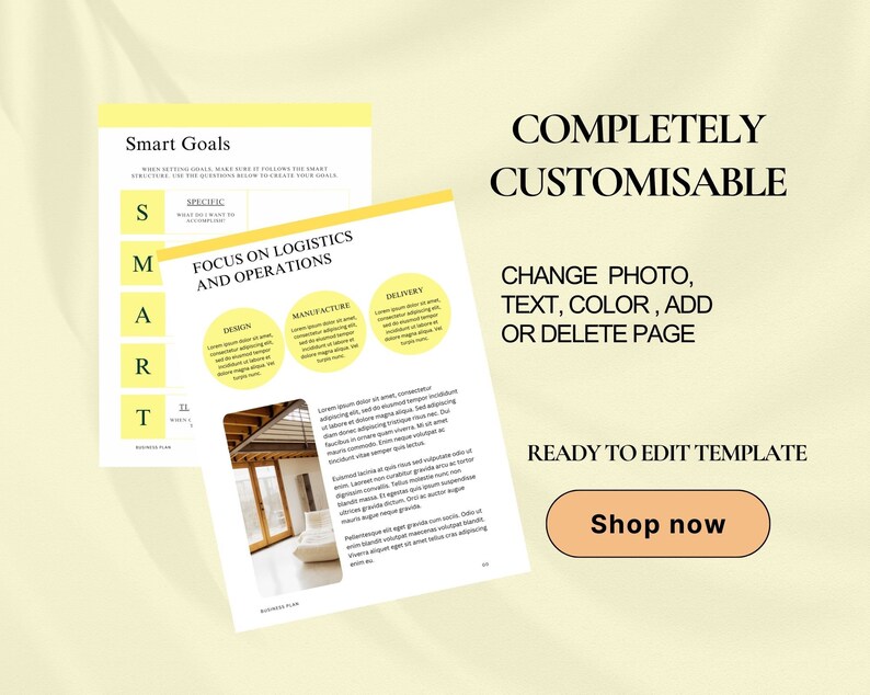 Business Plan Template Printable Start up Planner Small Business ...