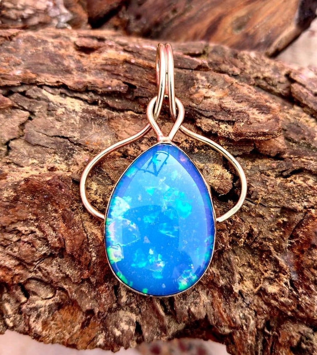 Genuine Australia Opal Necklace - Authentic Australian Triplet Opal ...
