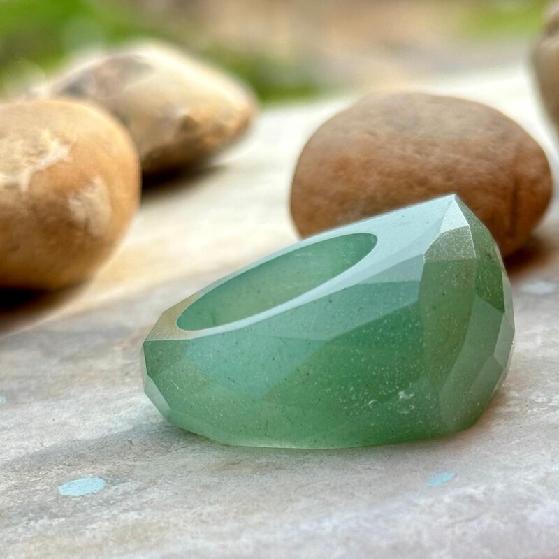 Large Faceted Stone - Etsy