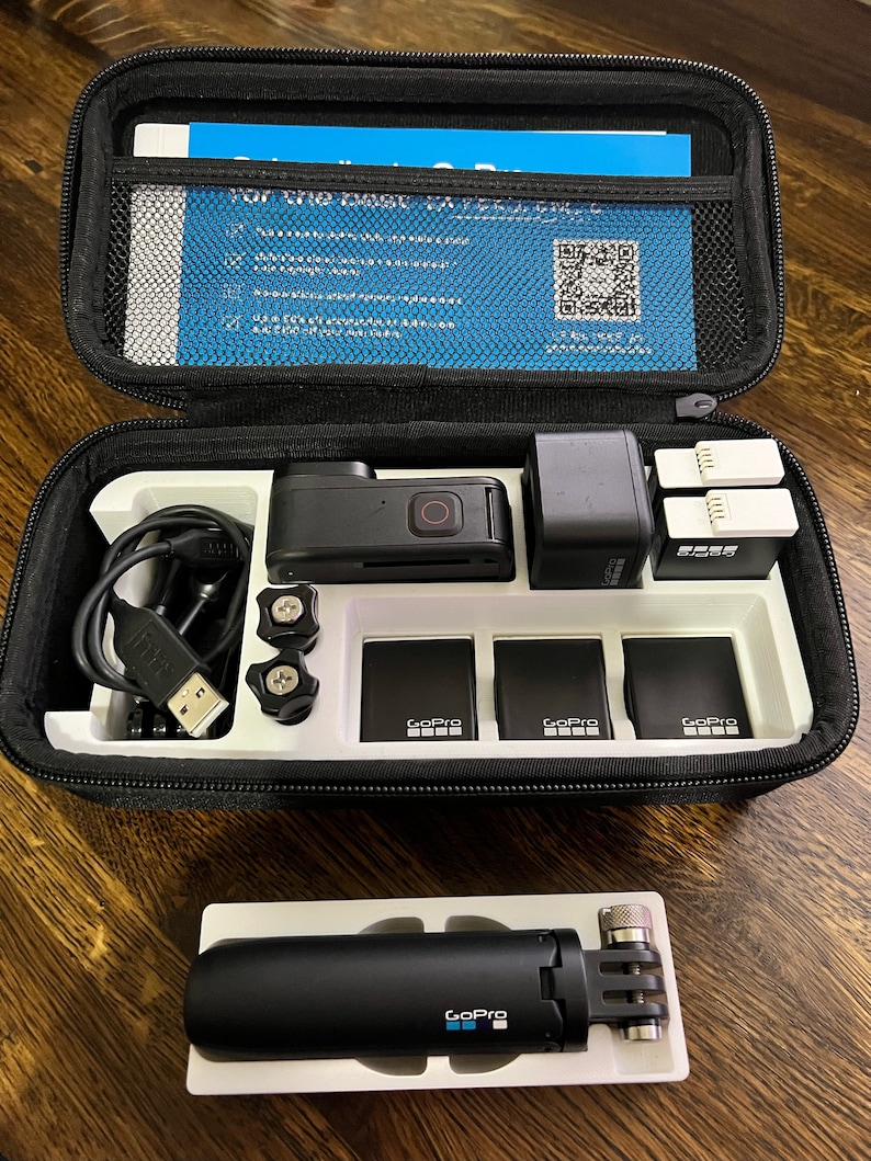 Gopro Hero 9, 10, 11, 12 Case Organizer With Tri-pod Insert - 3D ...