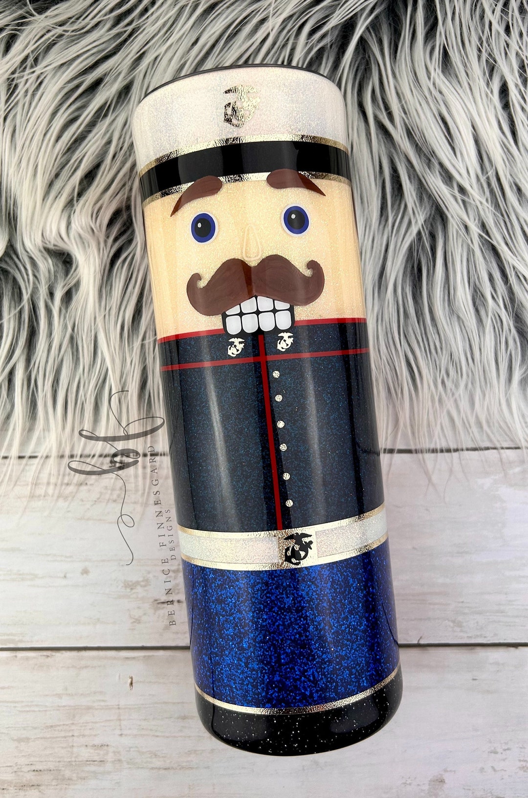 Marine Nutcracker Tumbler, Nutcracker, Marine, Glittered Nutcracker, - Etsy