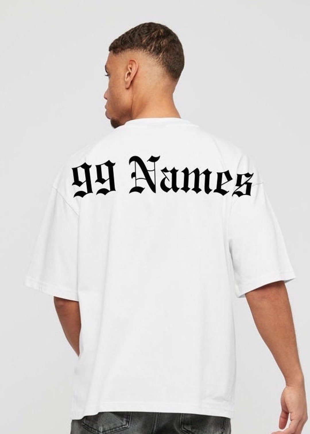 99 Names Oversize Shirt in White - Etsy