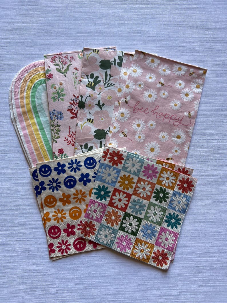 58 Paper Napkins (29 Different Designs) for Decoupage Crafts ...
