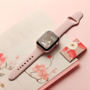 Koi Fish Apple Watch Wallpaper, Cherry Blossom Japanese Art Smartwatch ...