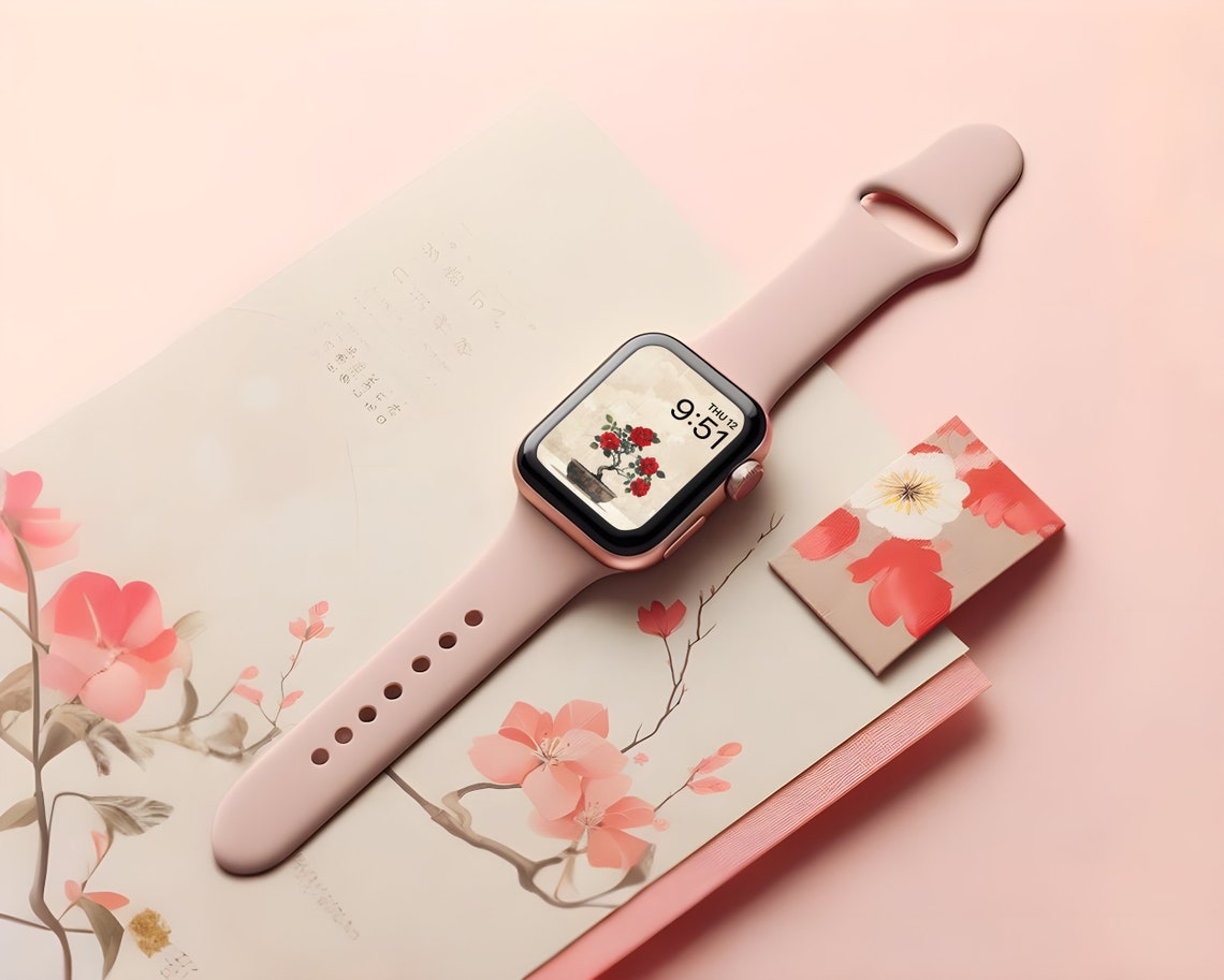 Red Roses Apple Watch Wallpaper, Elegant Japanese Bonsai Smartwatch ...