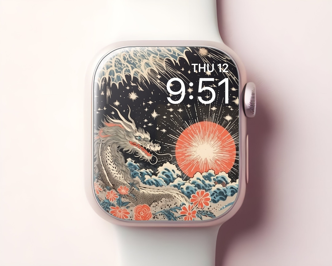 Chinese Dragon Apple Watch Wallpaper, Japanese Smartwatch Face, Year of ...