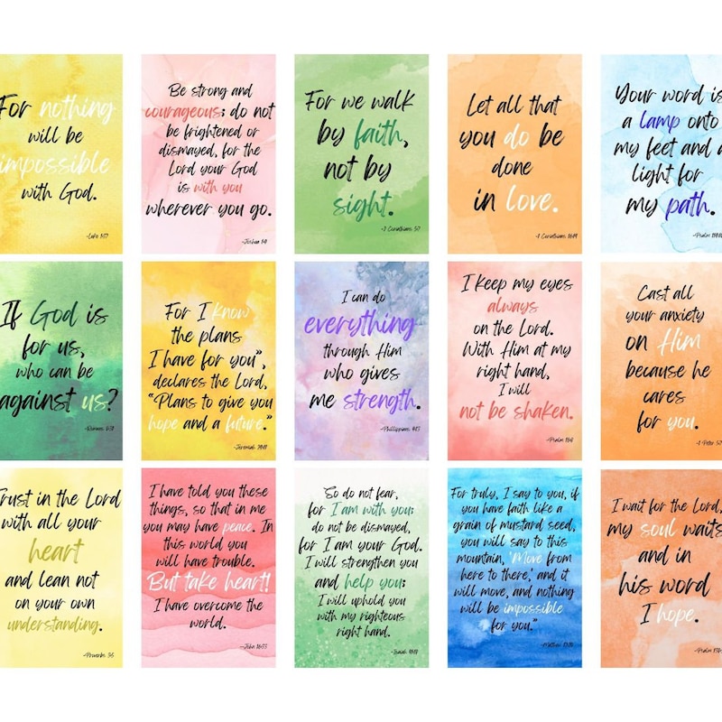 Watercolor Bible Verses Flowers - Etsy Hong Kong