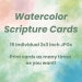 15 Watercolor Scripture Cards - Colorful, Bible Verses, Inspirational ...