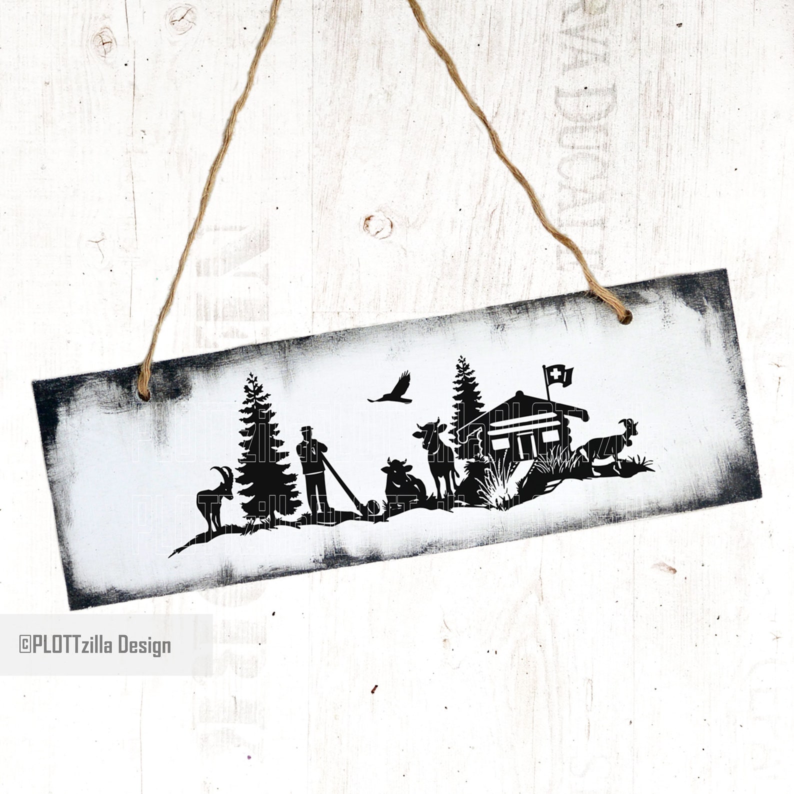 Plotter File Alps Kleine Alm, Digital, Svg/eps/dxf/jpg/png File, for All Common Plotters Such as ...