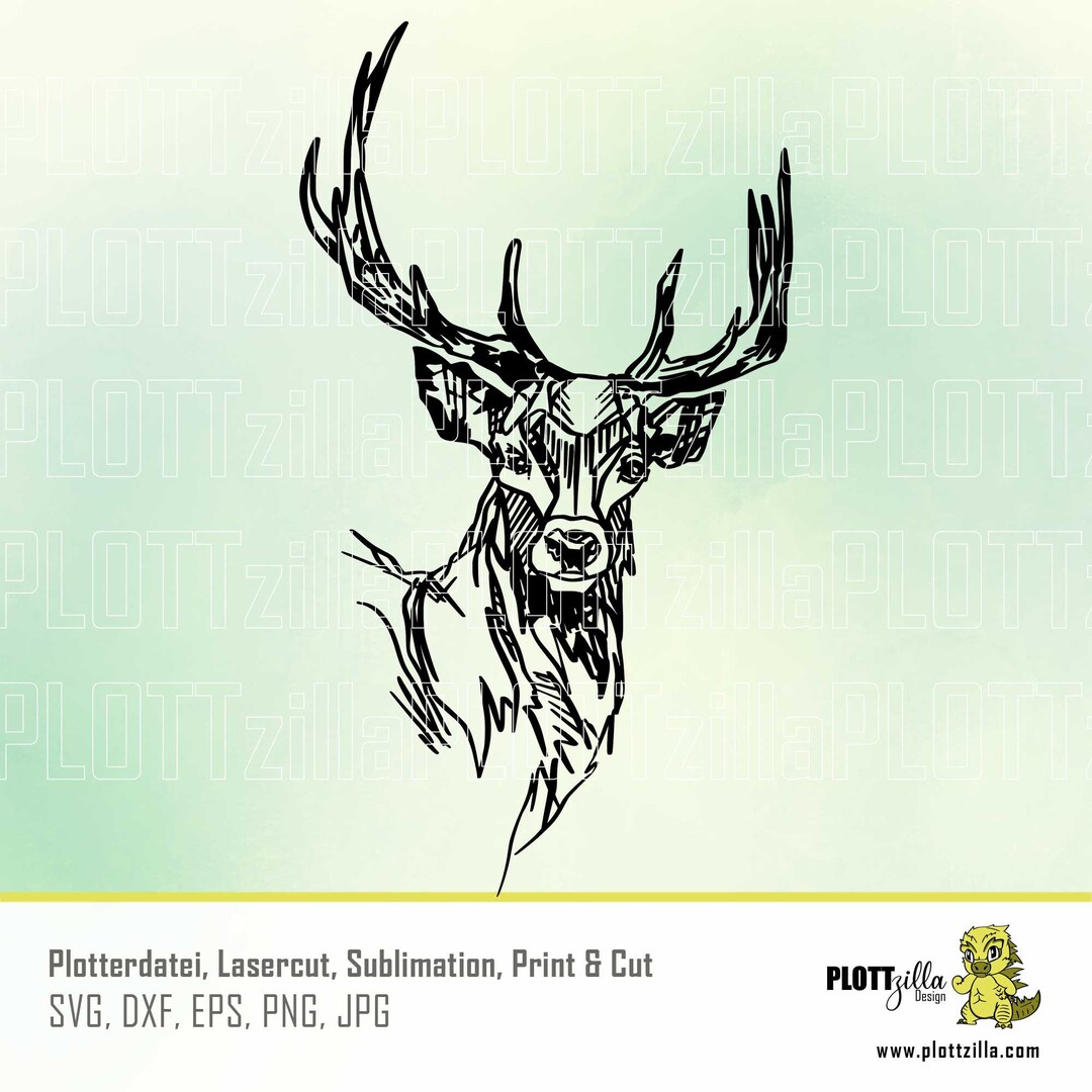 Plotter File Deer, Animal, Digital, Svg/eps/dxf/jpg/png File, for All ...