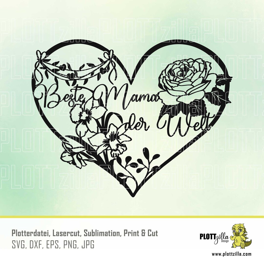 Plotter File Heart, Mother's Day, Digital, Svg/eps/dxf/jpg/png File ...