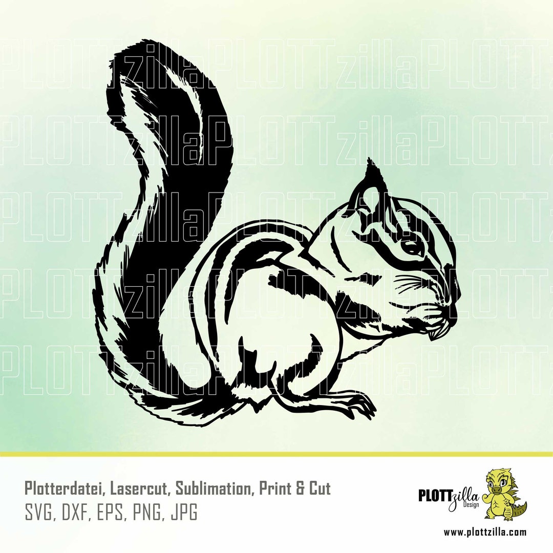 Plotter File Tree Squirrel, Wild Animal, Digital, Svg/eps/dxf/jpg/png ...