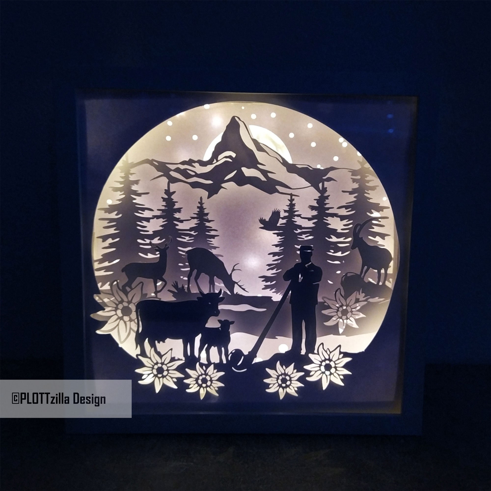 Plotter File Alps Shadow Box, Digital, Svg/eps/dxf/jpg/png File, for ...