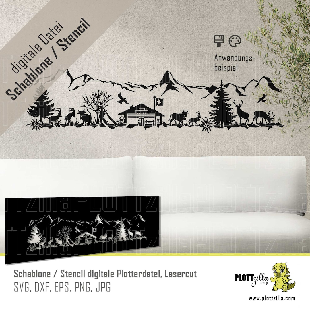 Digital Plotter File Stencil Alps, Svg/eps/dxf/jpg/png File, for All ...