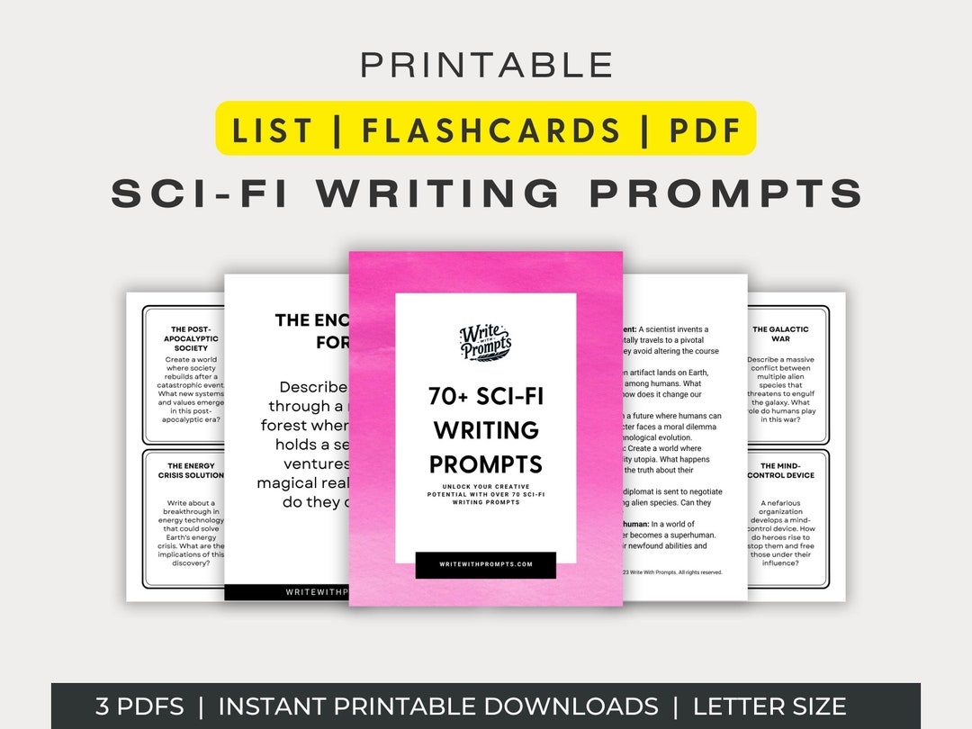 Sci-fi Writing Prompts PDF Bundle Prompt Ideas Journal - Etsy
