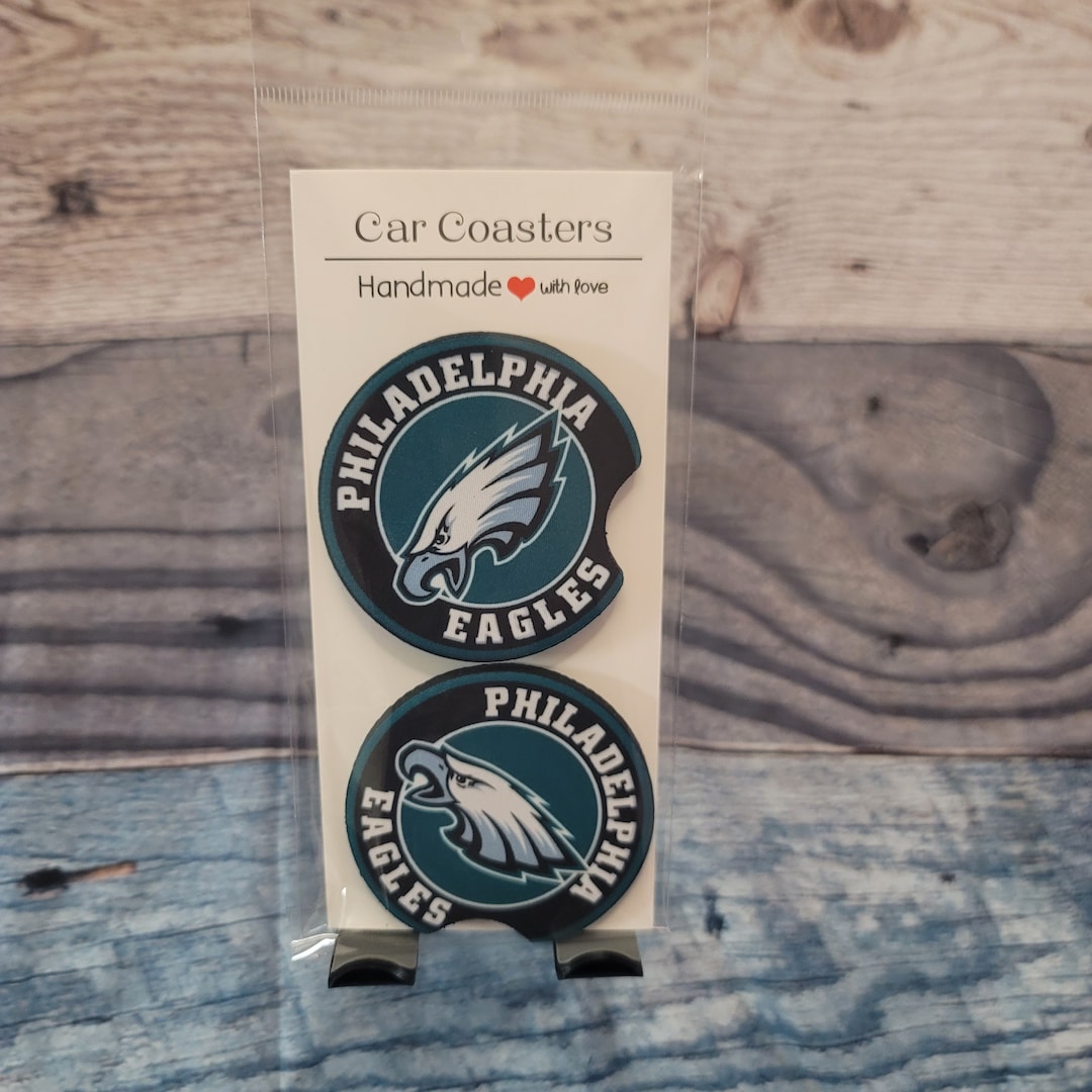 Eagles Football Car Coasters Set - Etsy