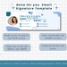 Blue Email Signature Canva Template, Editable Business Email Footer ...