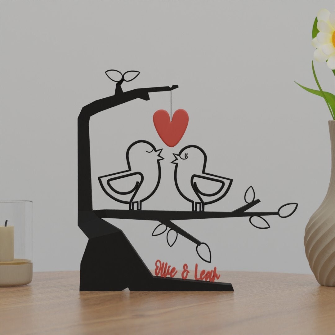 Love Birds, Valentines Day, Unique Gift Idea, Minimalist Shelf Decor ...