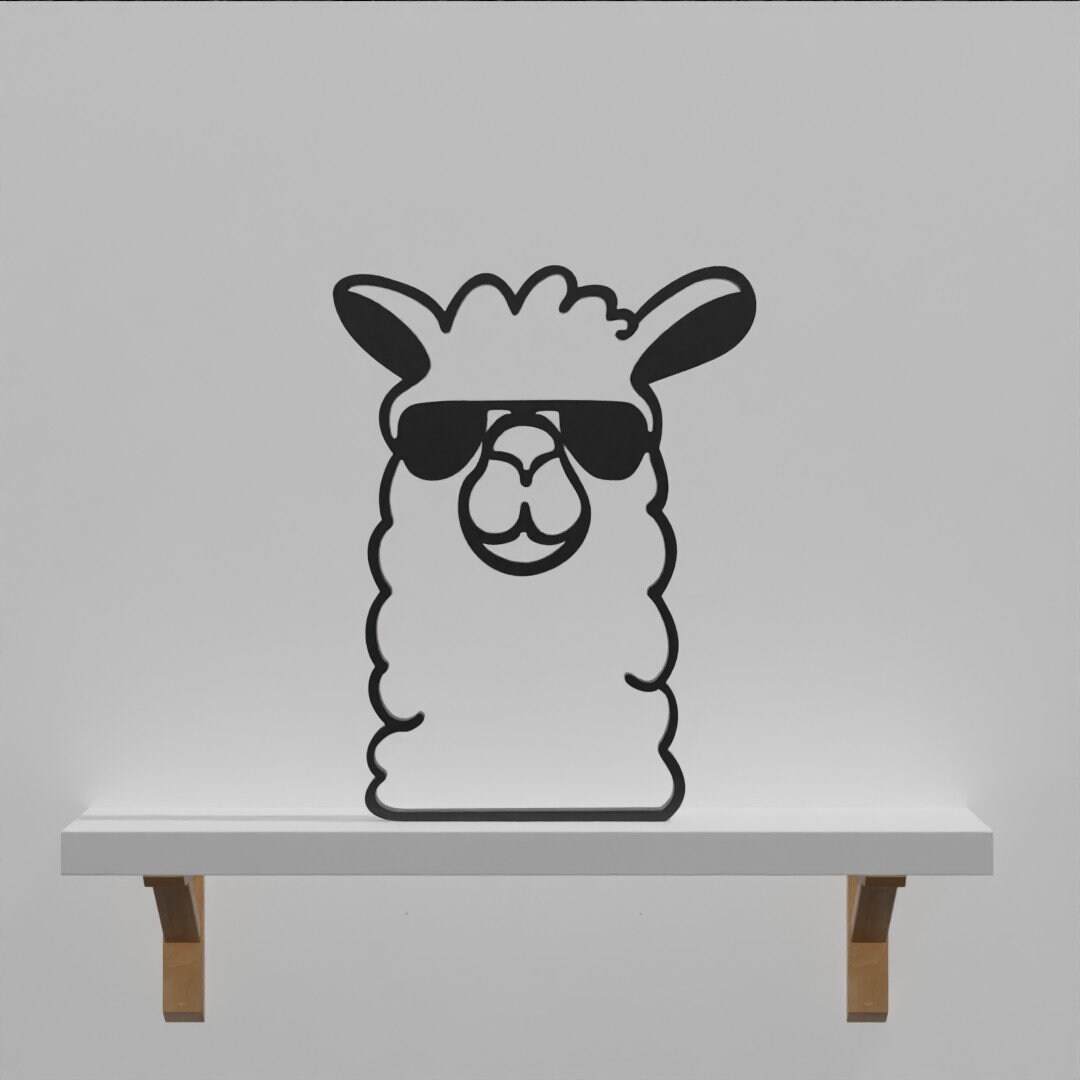 Llama Funny Figurine, Unique Gift Idea, Minimalist Shelf Decor, Pinyata ...