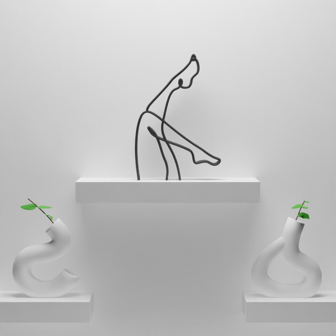 Minimalist Legs Sculpture: Stylish Home Office Shelf Decor - Etsy
