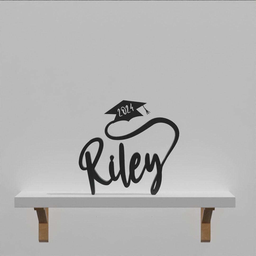Personalized Graduation Name Sign: Class of 2024 Shelf Decor - Etsy