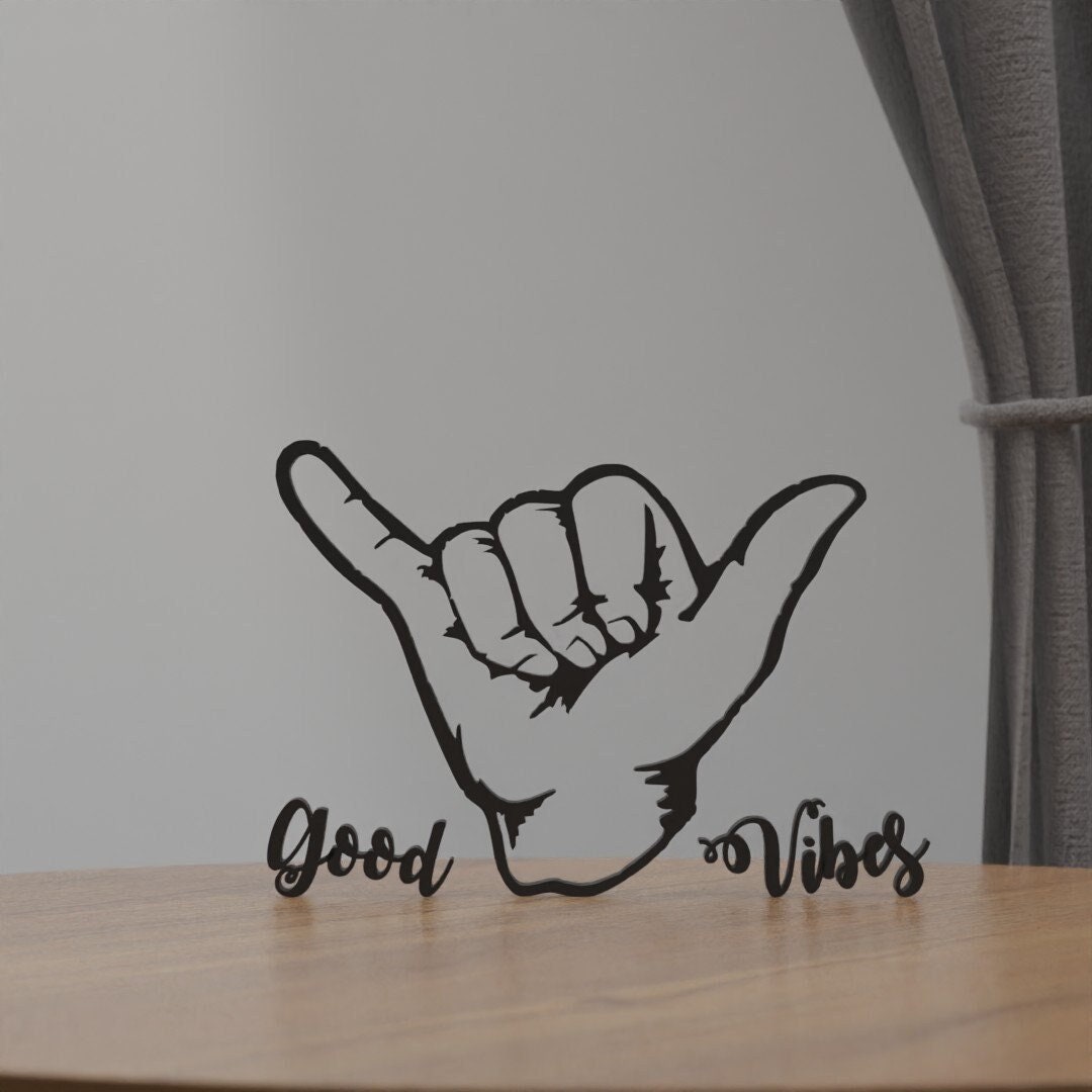 Shaka Hand Sculpture: Custom Quote Decor, Good Vibes Gift - Etsy