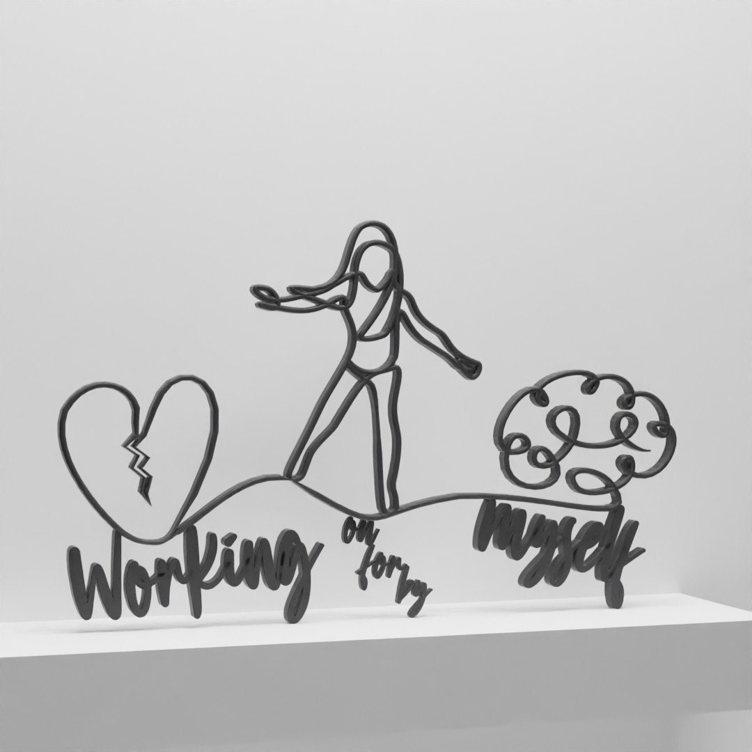 Coping up Figurine Motivational Quote Moving On Love Hurts - Etsy