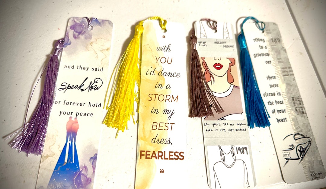 Taylor Swift Inspired Bookmarks - Etsy