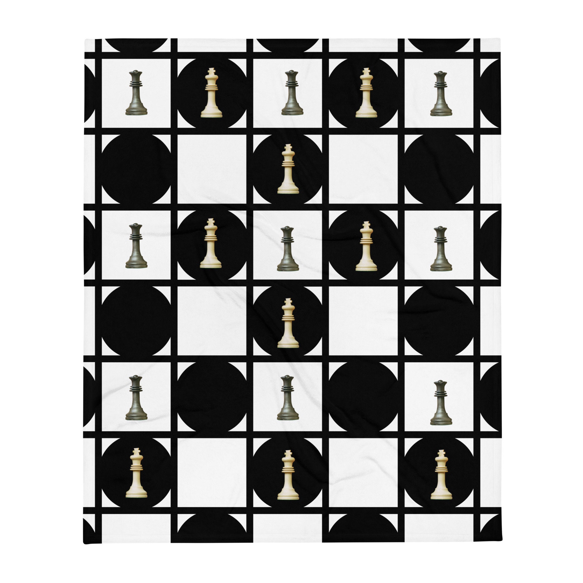 Black Queen White Queen Chess Board Blanket Throw - Etsy