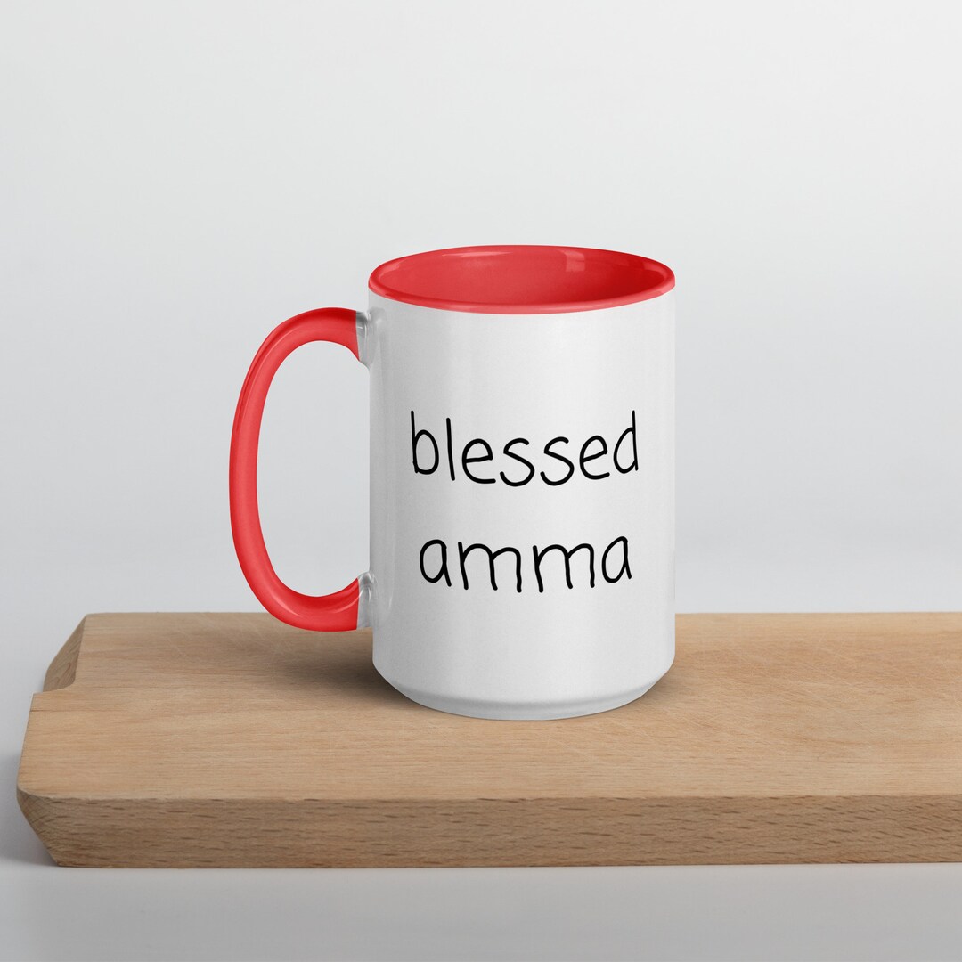 Blessed Amma Mug With Color Inside Gift for Amma - Etsy