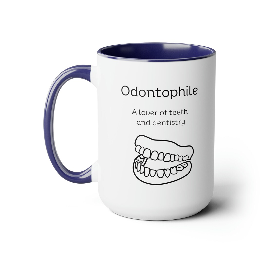 Dentist Odontophile Dentistry Teeth Two-tone Ceramic White Coffee Mugs ...