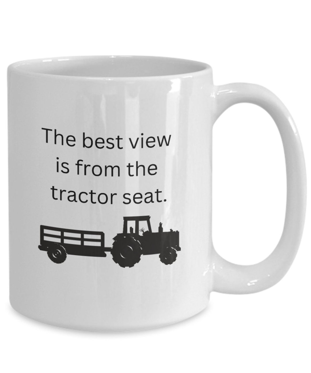 Farmer Tractor Ceramic White Coffee Mug Farm Cup Homestead Farm Life ...
