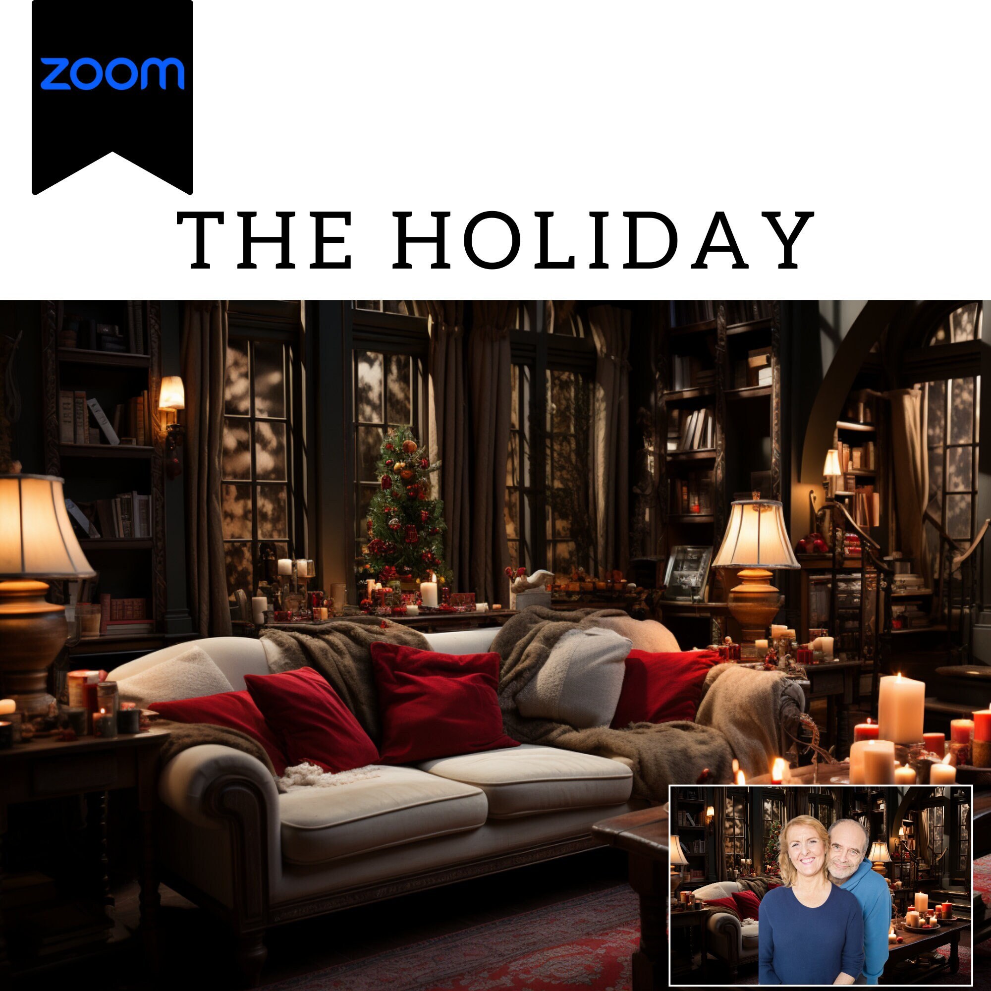 Virtual Zoom Backgrounds Set of 9 Bundle | Ugly Christmas Sweater ...