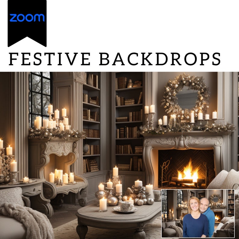 Virtual Zoom Backgrounds Set of 9 Bundle | Ugly Christmas Sweater ...
