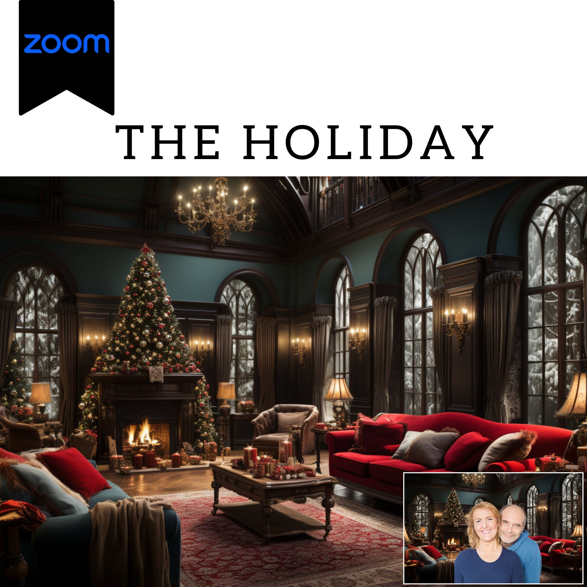 Real Christmas Virtual Backgrounds Set of 9 Bundle White Christmas ...