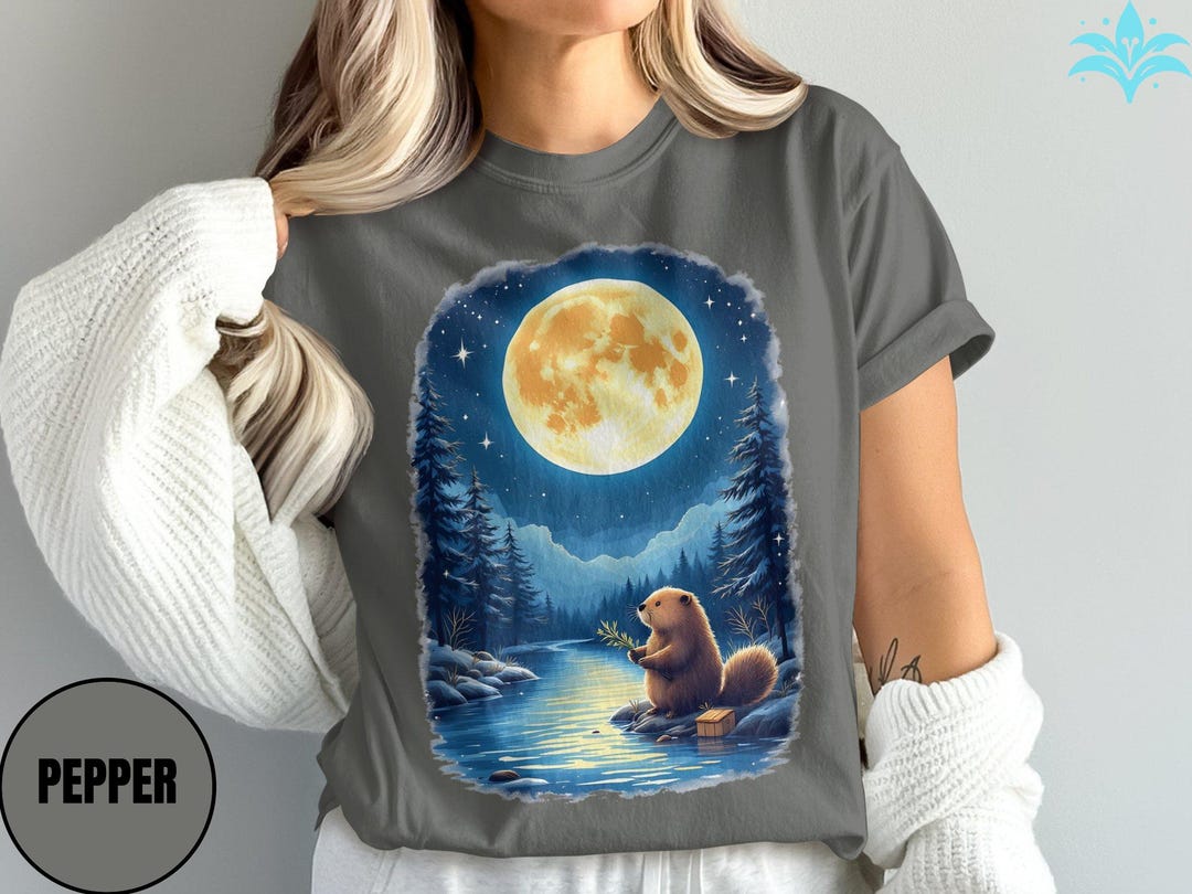 Full Moon Beaver Moon T-shirt, Beaver Moon 2023, Beaver Moon 2024 Shirt ...