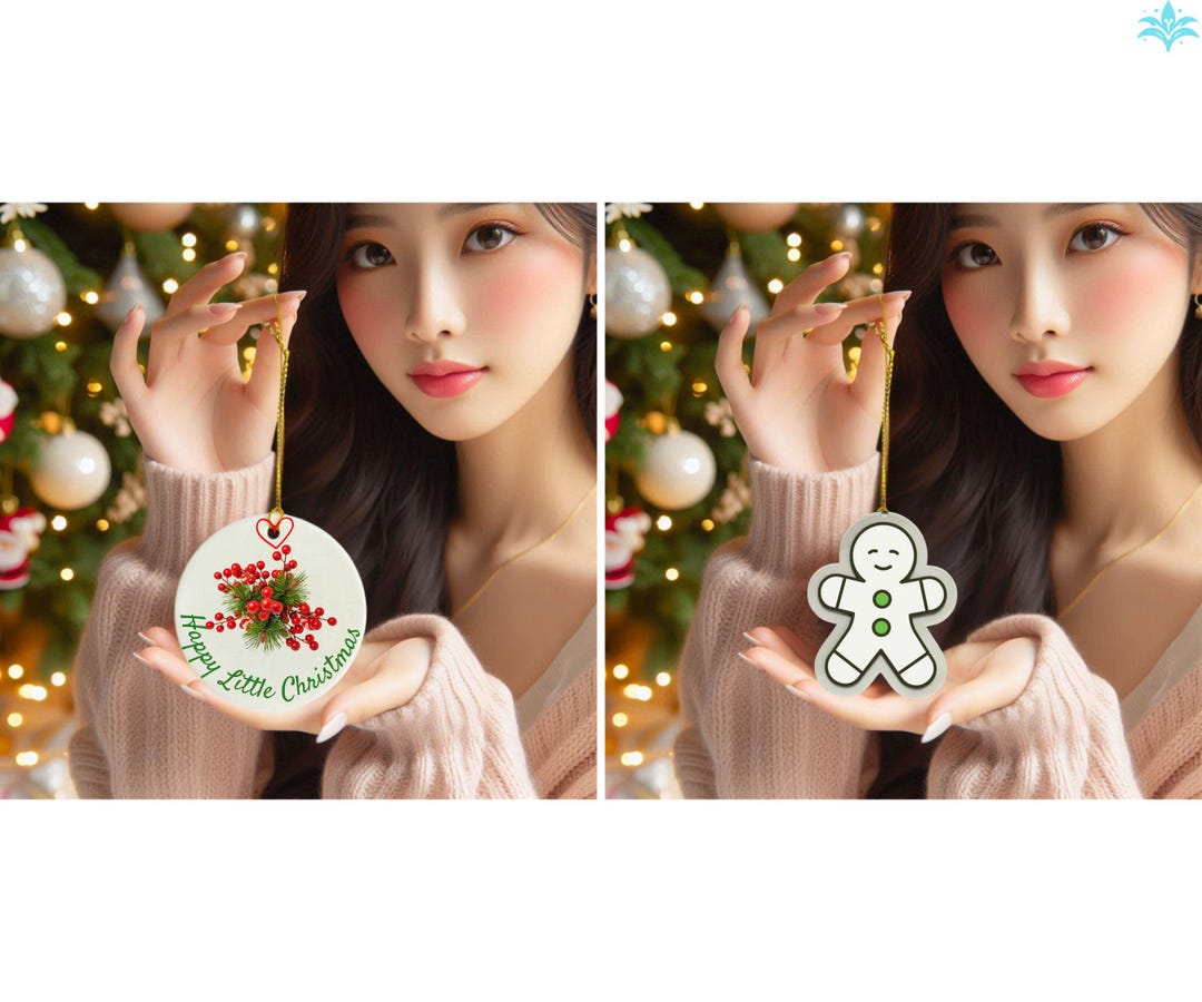 Christmas Ornament Mockup Bundle: Editable Canva Template (digital ...