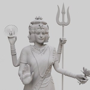 Indian Goddess Amba Hindu Mythology 3D Printable Figure - Etsy