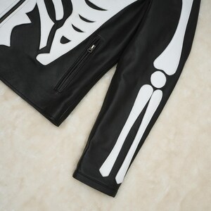 Axl Rose Motorcycle Classic Leather Skeleton Jacket - Etsy