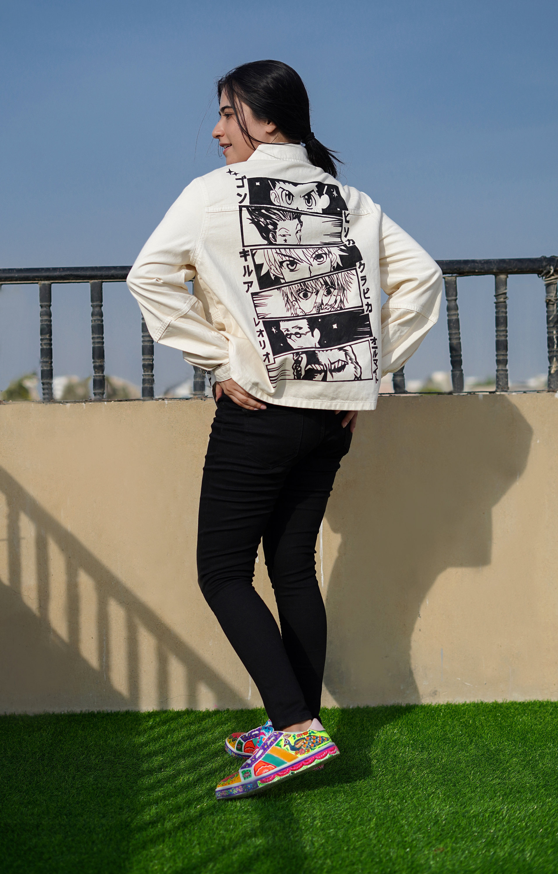 Customized Hand Painted Anime Oversized Denim Jacket - Etsy