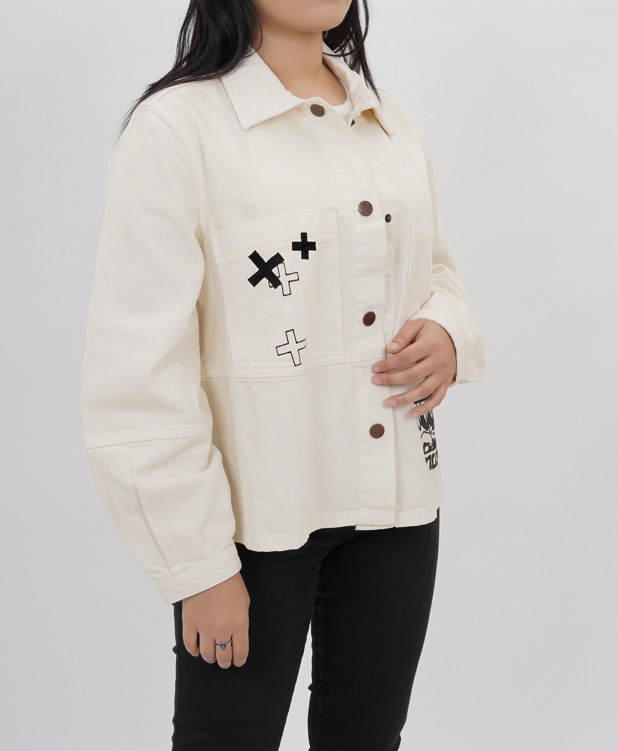 Customized Hand Painted Anime Oversized Denim Jacket - Etsy