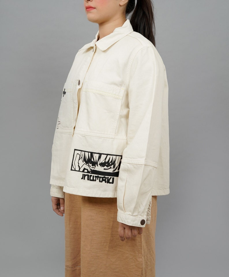 Customized Hand Painted Anime Oversized Denim Jacket - Etsy