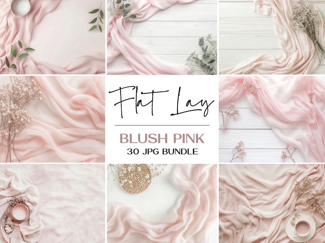 30 Blush Pink Table Flat Lay Bundle Backdrop Mockup Wedding Digital ...