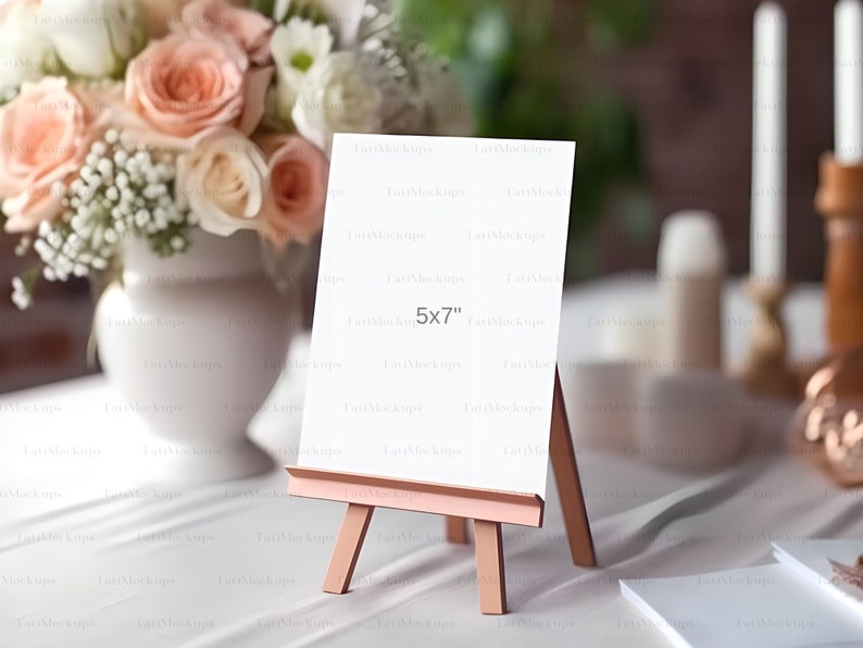5x7 Table Number Mockup Wedding Sign Mockup Wedding Table - Etsy