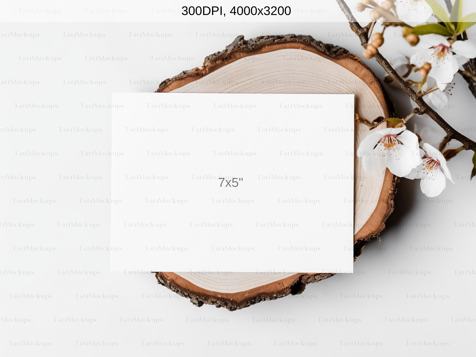 7x5 Horizontal Invitation Card Mockup, Landscape Card Mockup, Wedding ...