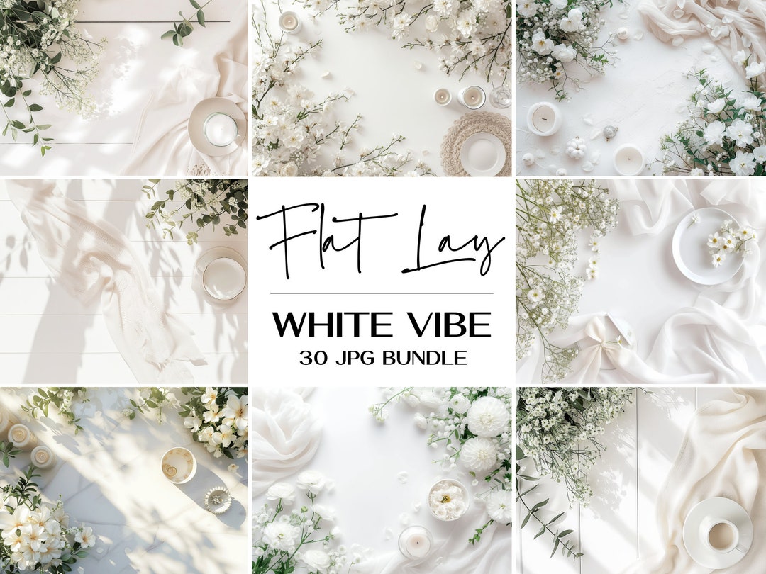 30 White Table Flat Lay Mockup Bundle Backdrop Mockup Wedding Digital ...