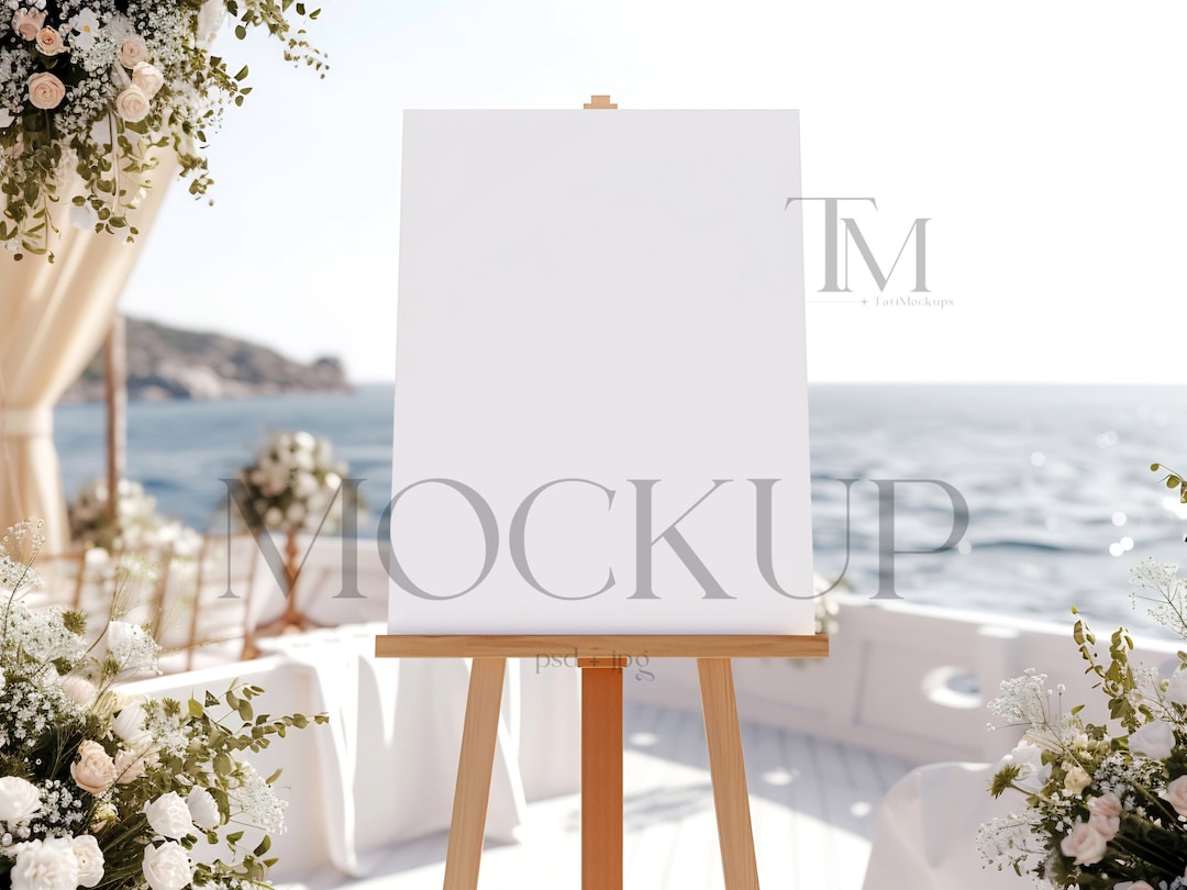 Welcome Sign Mockup, 3x4 Proportion, Birthday Easel Sign, Seating Chart ...