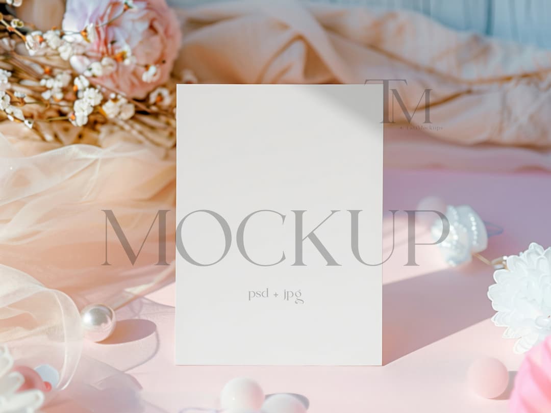 Party Invitation Mock Up, Kids Invitation Mockup, Birthday Invite ...